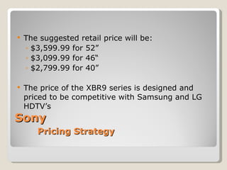 Sony Marketing Plan Slide Show | PPT