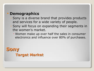 Sony Marketing Plan Slide Show | PPT