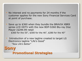 Sony Marketing Plan Slide Show | PPT