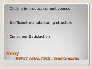 Sony Marketing Plan Slide Show | PPT