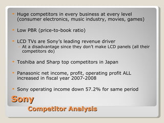 Sony Marketing Plan Slide Show | PPT