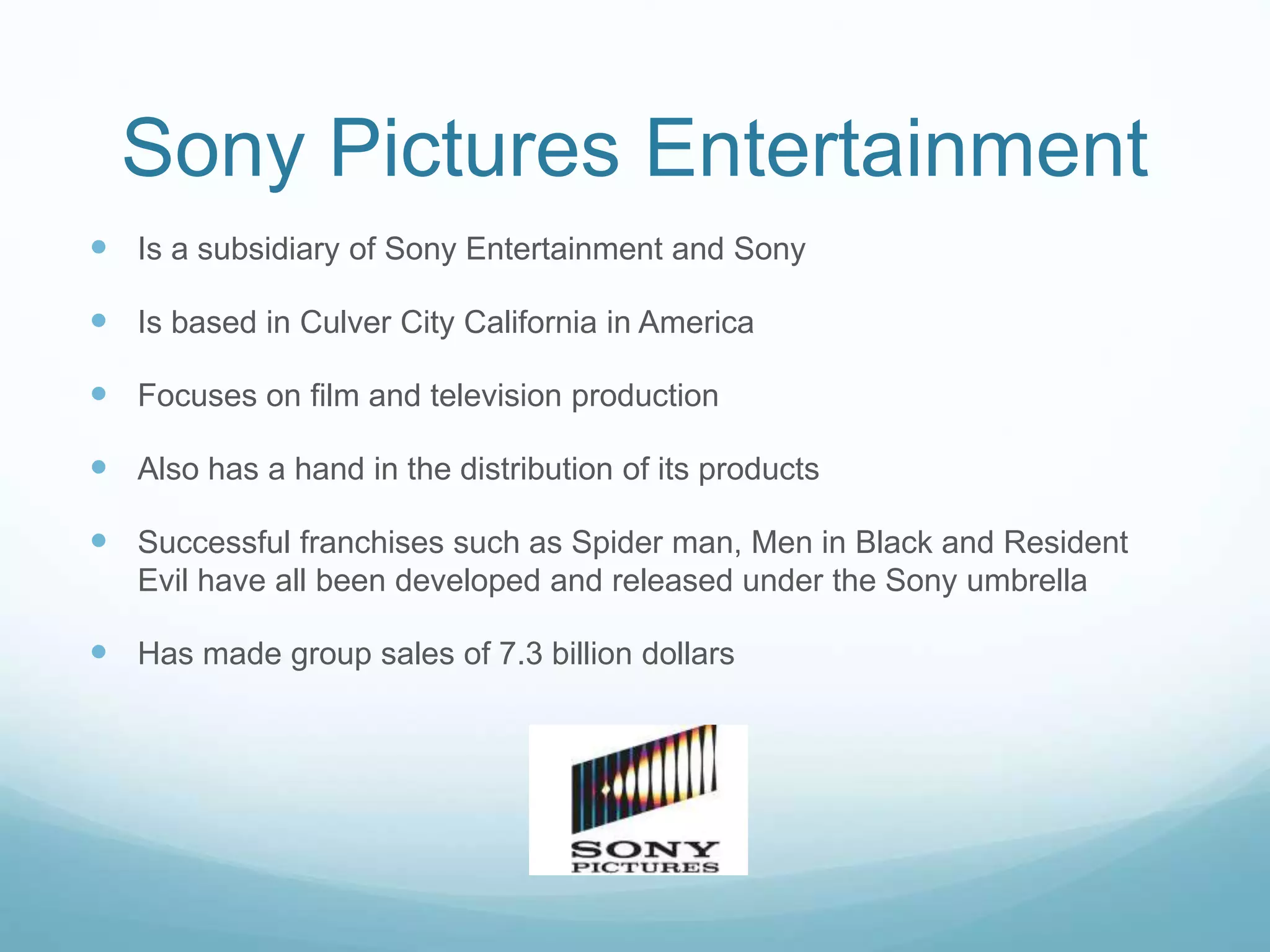 Sony media conglomerate | PPTX