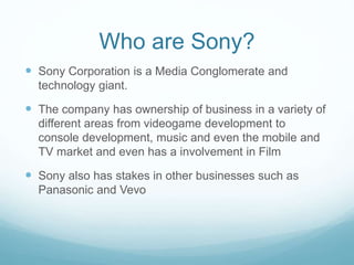 Sony media conglomerate | PPTX