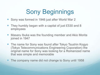 Sony media conglomerate | PPTX