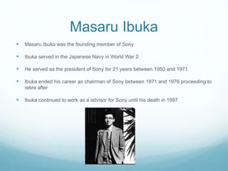 Sony media conglomerate | PPTX