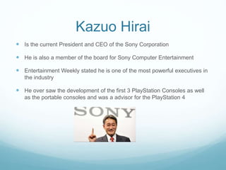 Sony media conglomerate | PPTX | Home Entertainment Systems | Consumer ...