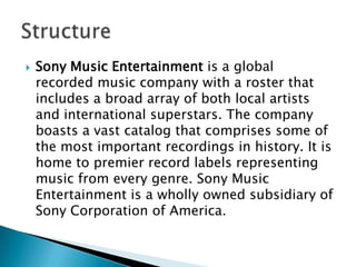 Sony music entertainment | PPT