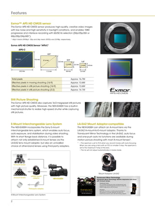 Sony nex ea50 h brochure | PDF
