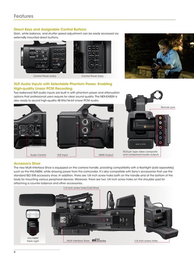 Sony nex ea50 h brochure | PDF