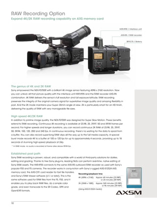 Sony NEX FS700R Brochure | PDF