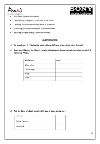 Sony Brand Image Measurement | DOCX
