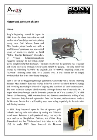 Sony Brand Image Measurement | DOCX