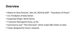 Sony pictures crippled by gop hackers, 2014 cs ala | DOC