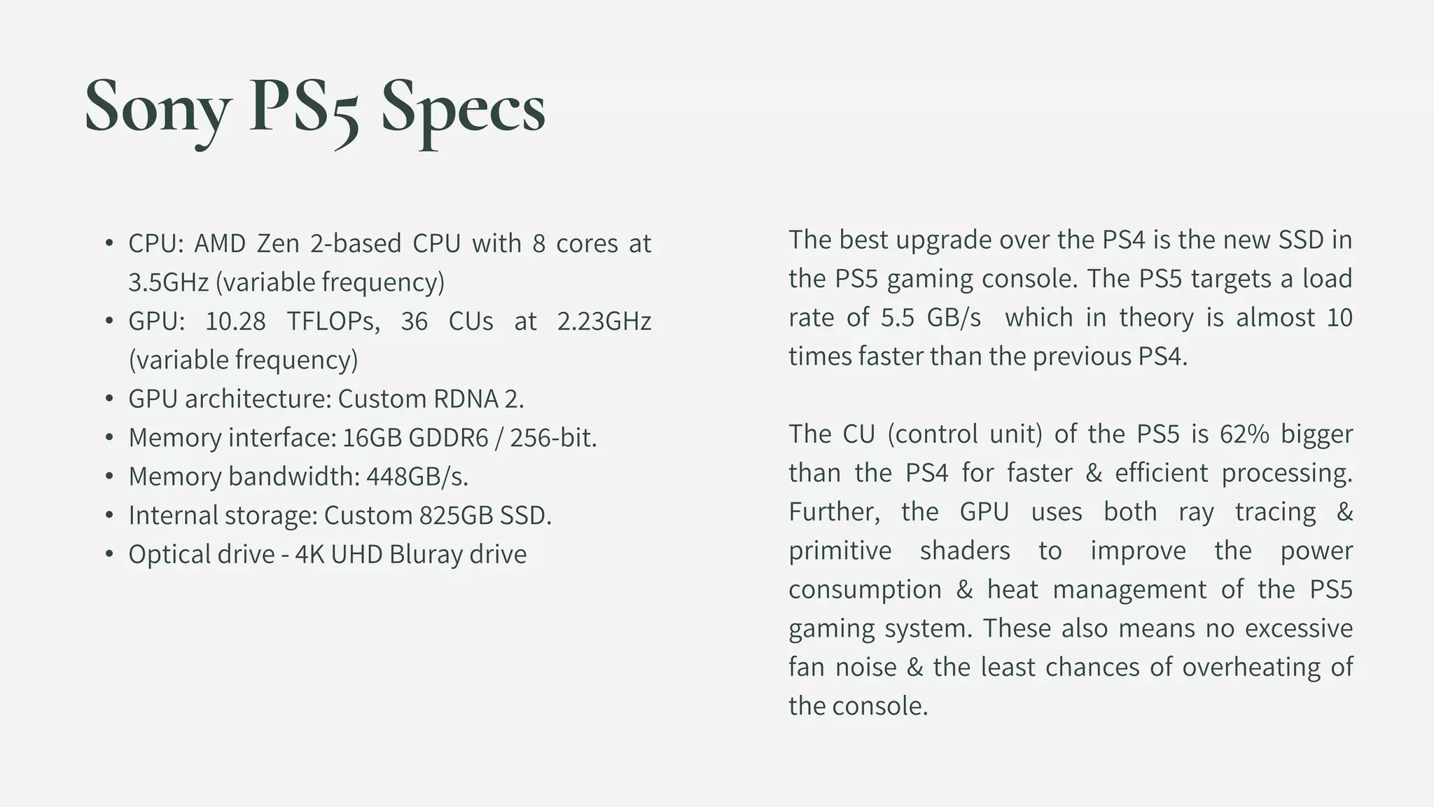 Sony PlayStation 5, Check out the PS5 Specs, Price | PPTX