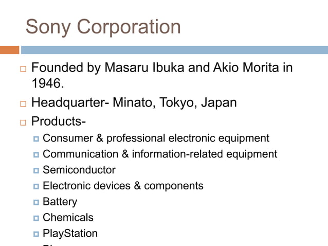 Sony ppt | PPTX