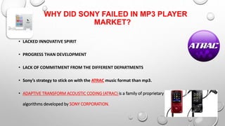 SONY'S Failure in MP3 Market | PPTX