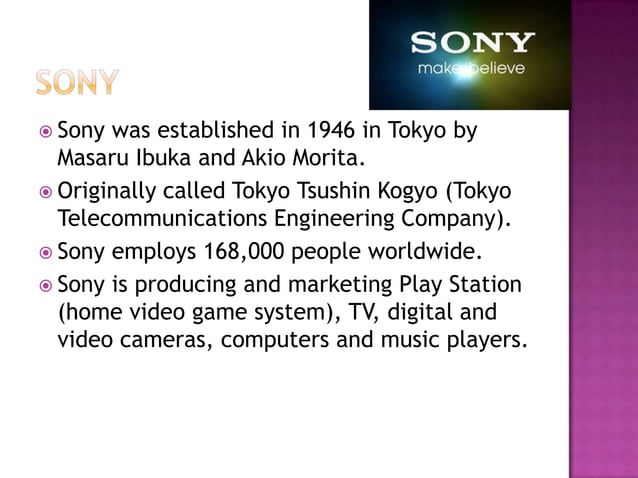 Sony's human resource management | PPTX