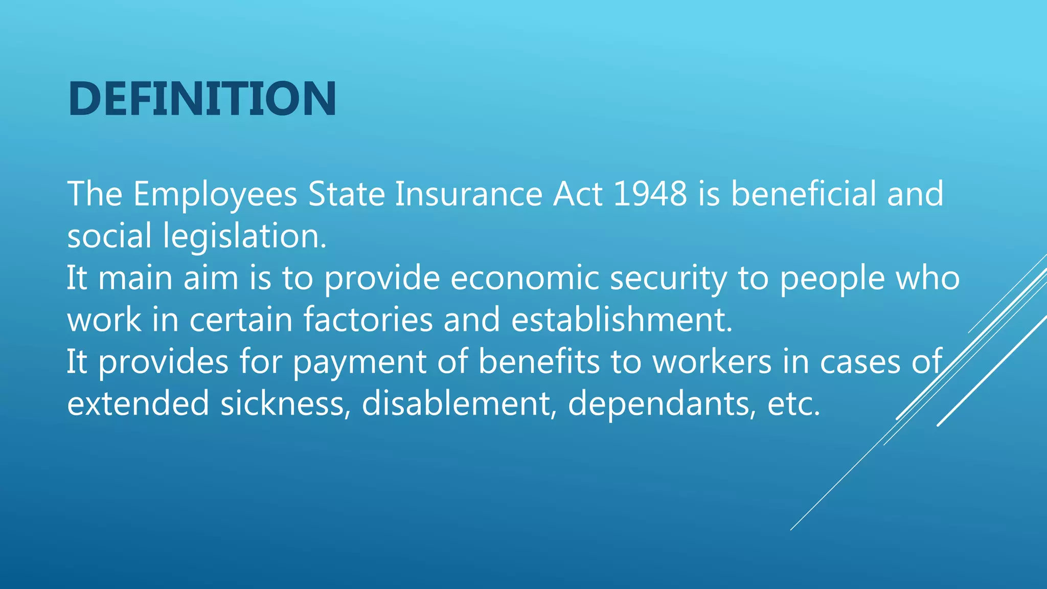 ESI ACT 1948 | PPTX