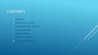 ESI ACT 1948 | PPTX | Government Support and Welfare | Financial Assistance