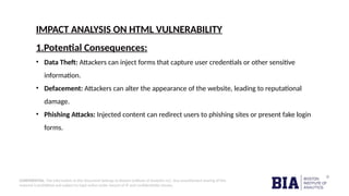 Exploiting HTML Injection: A Comprehensive Proof of Concept | PPTX