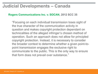 Sookman federal circuit_internet_and_copyright_ | PPT