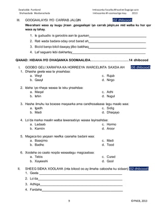 PNEB - AF SOOMAALI 2013 | DOCX