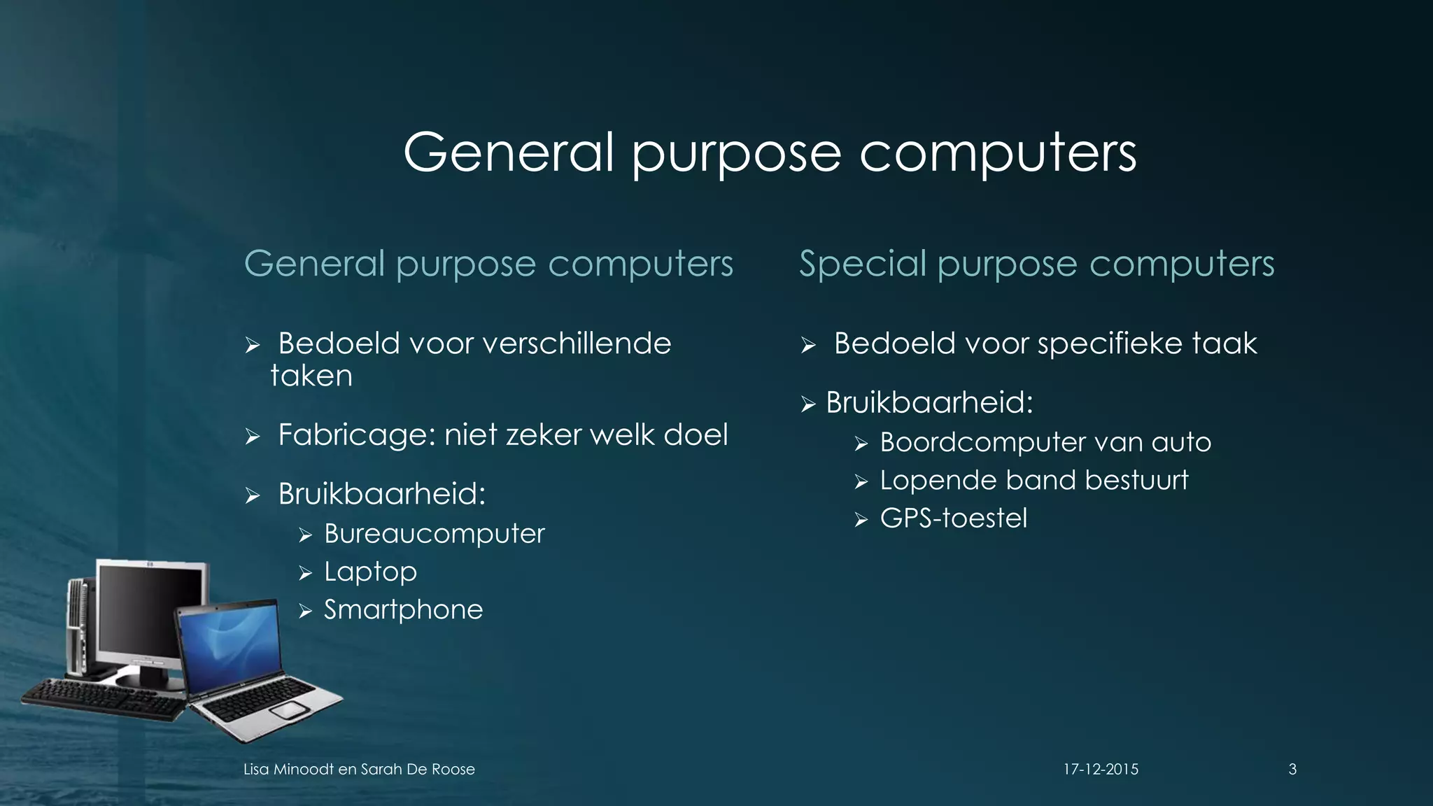 Soorten computers en de werking van de computer | PPTX