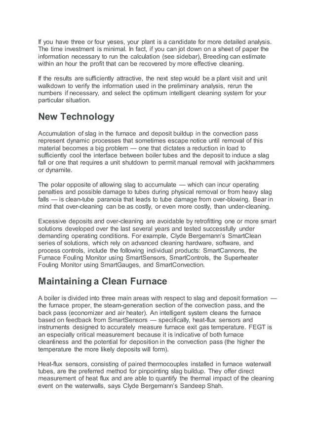 Soot blowing and advantages | PDF