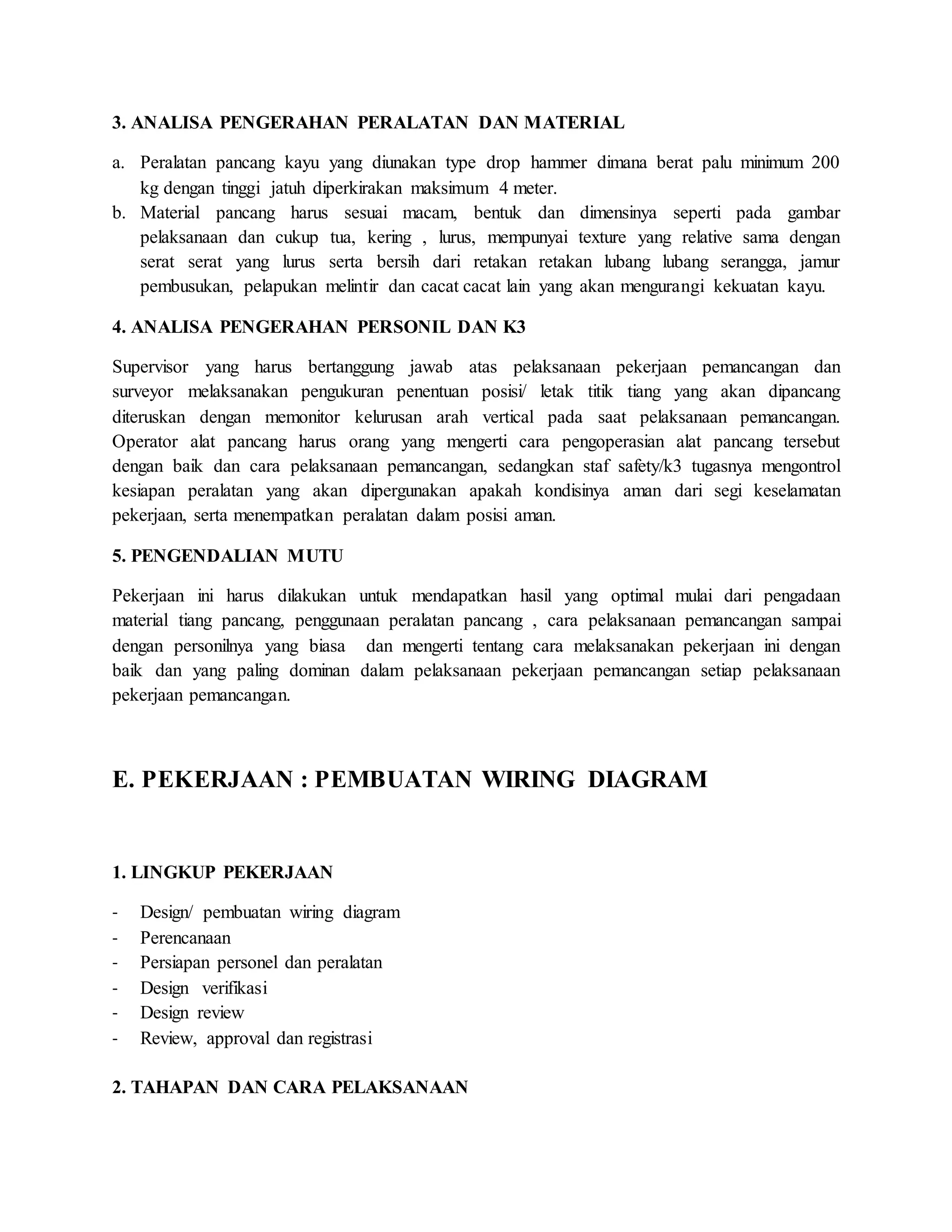 SOP Pekerjaan Konstruksi | DOCX
