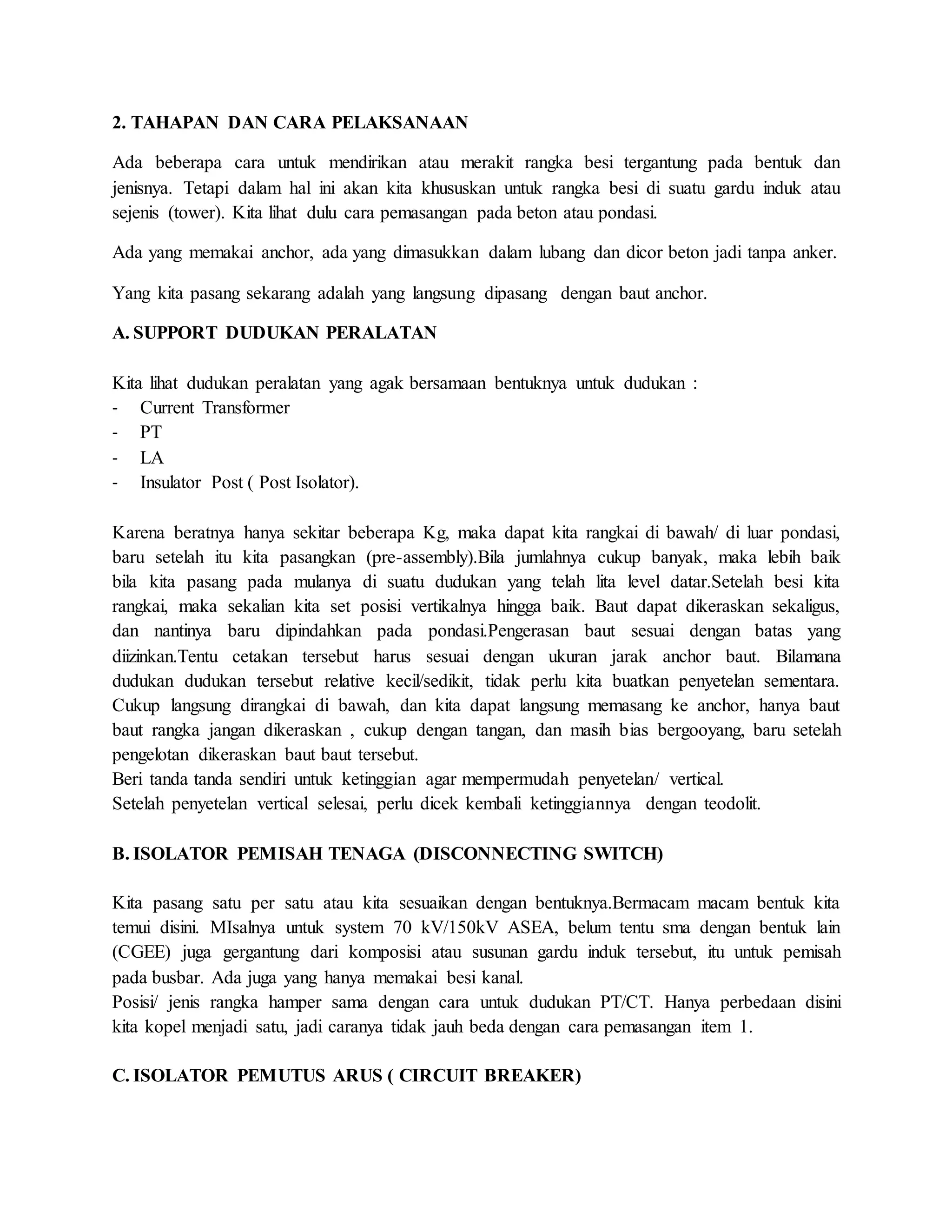 SOP Pekerjaan Konstruksi | DOCX