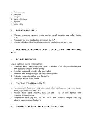 SOP Pekerjaan Konstruksi | DOCX