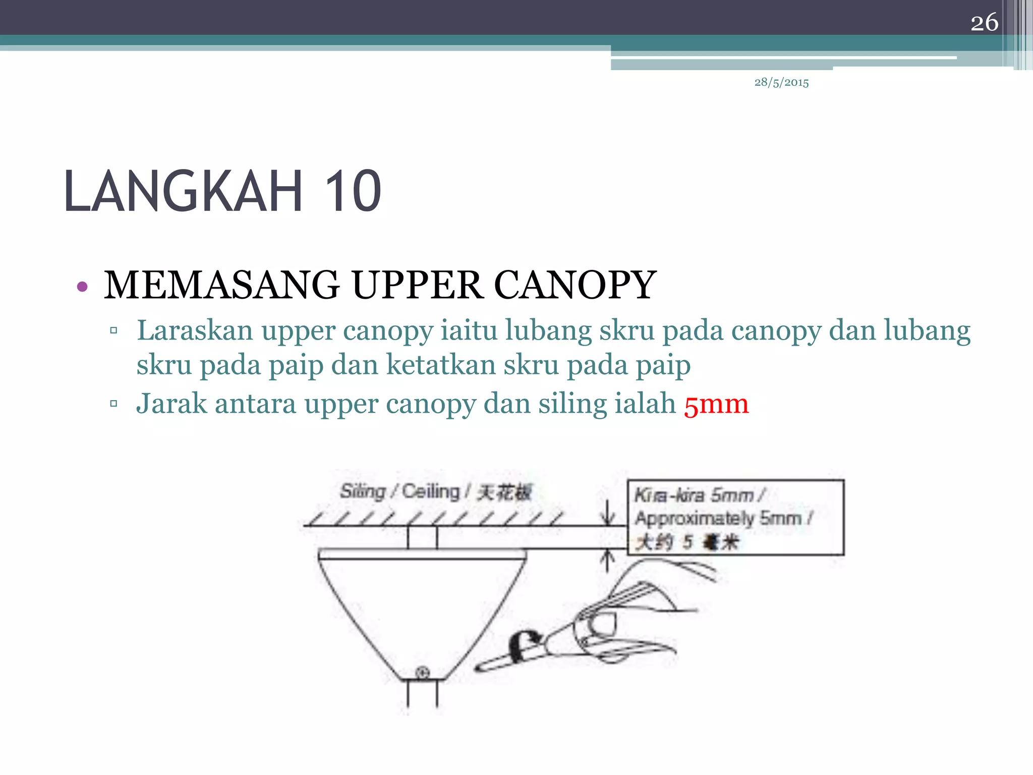 Sop Pemasangan Kipas Siling | PPTX