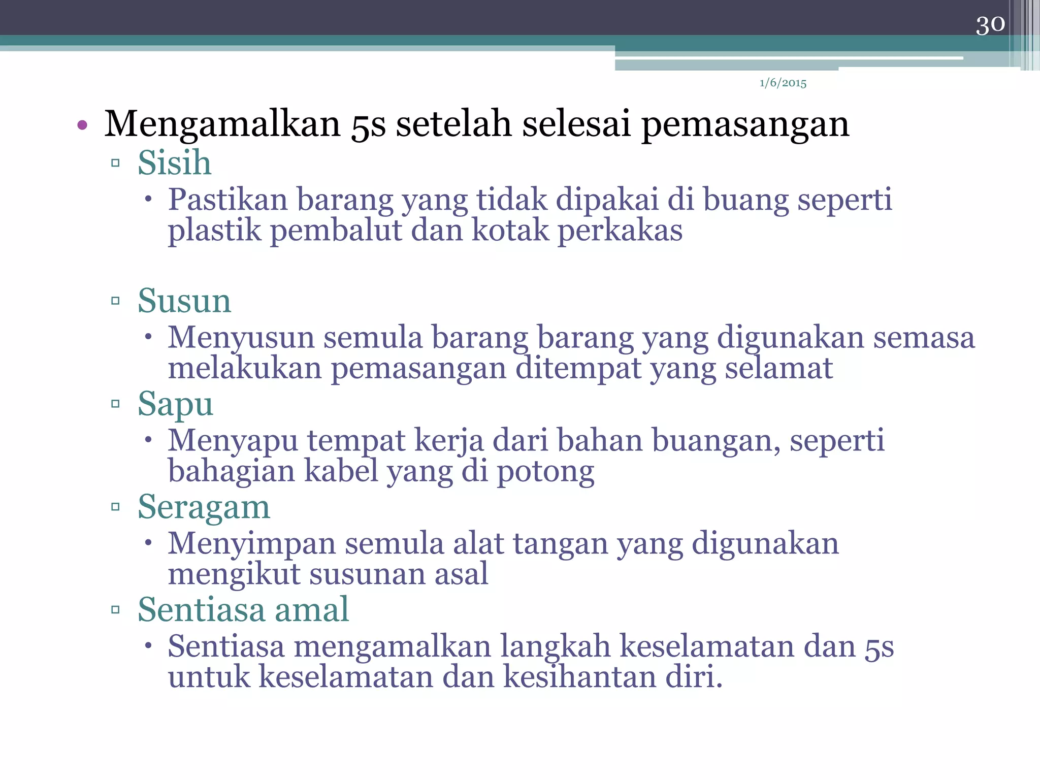 Sop Pemasangan Kipas Siling | PPT