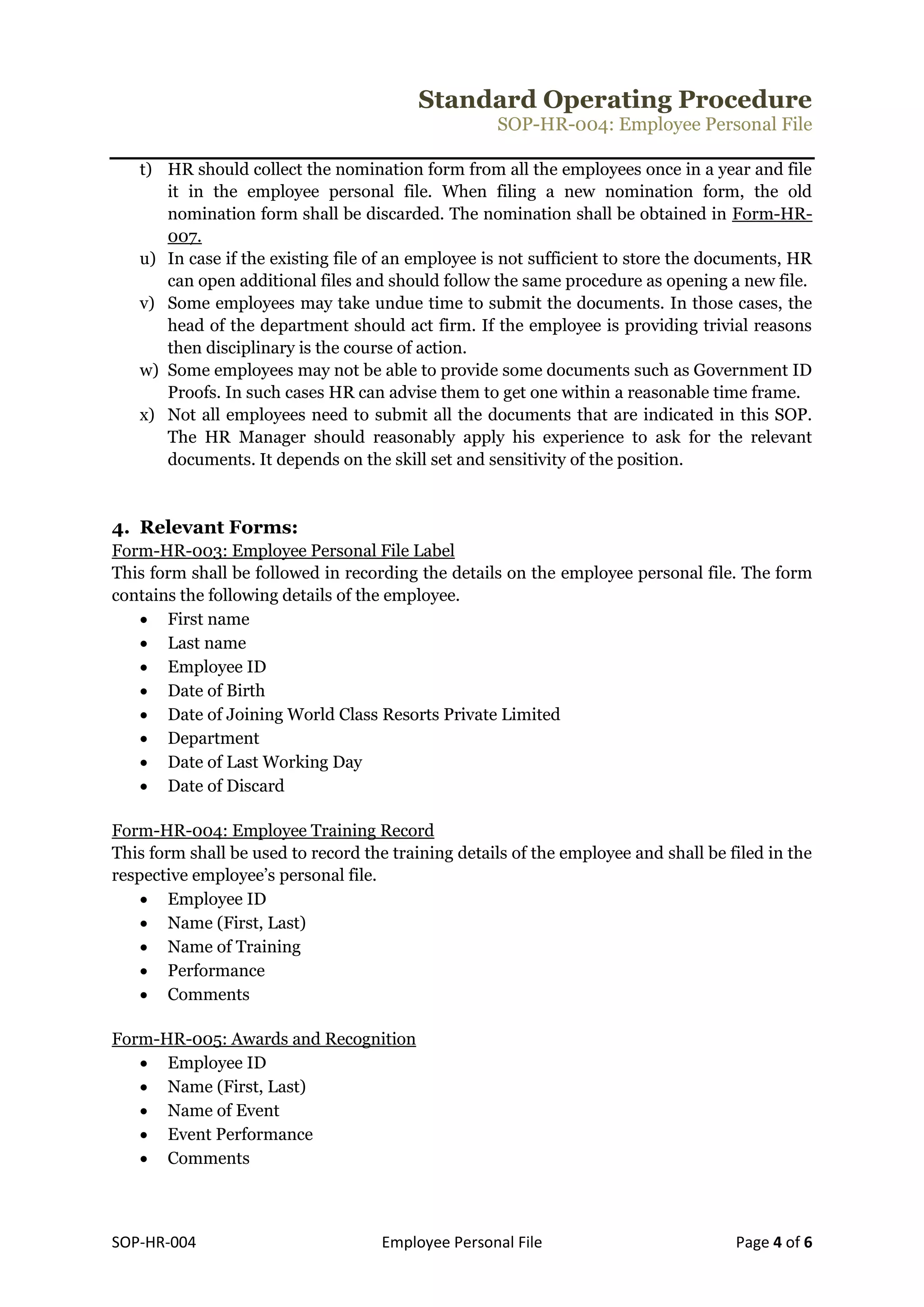 Standard Operating Procedures | PDF