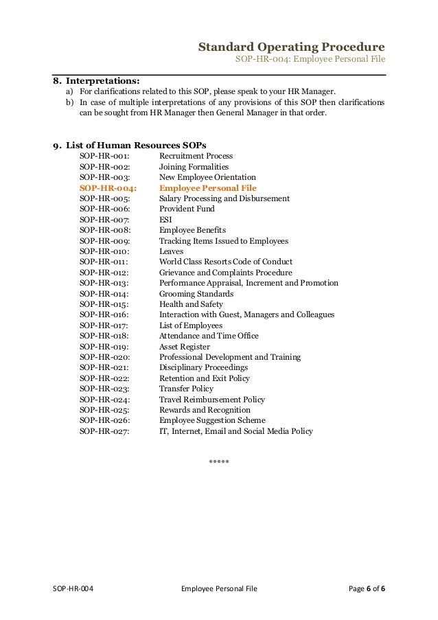 Standard Operating Procedures standard-operating-procedures