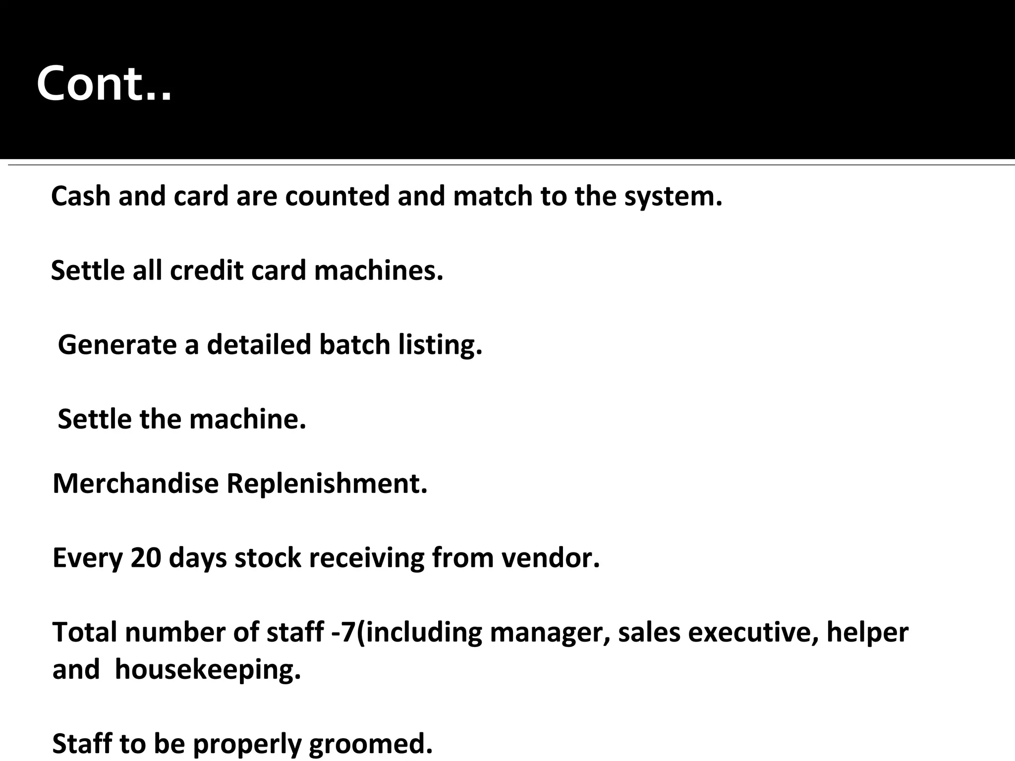 Store Operating Procedures | PPT