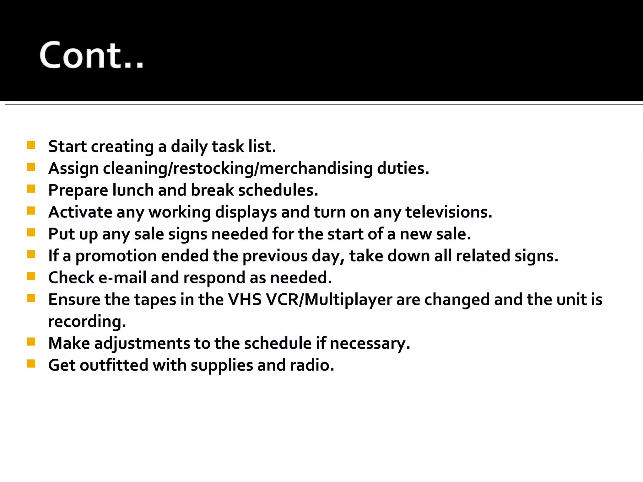 Store Operating Procedures | PPT