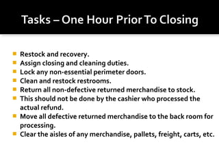Store Operating Procedures | PPT