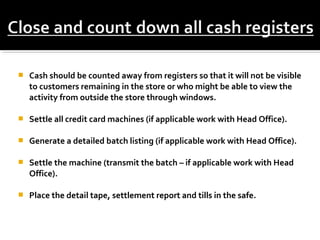 Store Operating Procedures | PPT