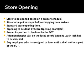 Store Operating Procedures | PPT