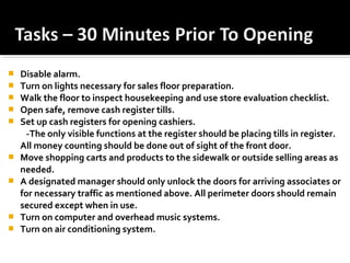 Store Operating Procedures | PPT