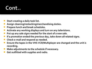 Store Operating Procedures | PPT