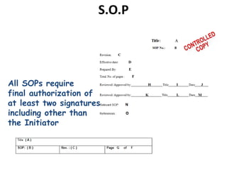 Standard Operating procedure | PPTX