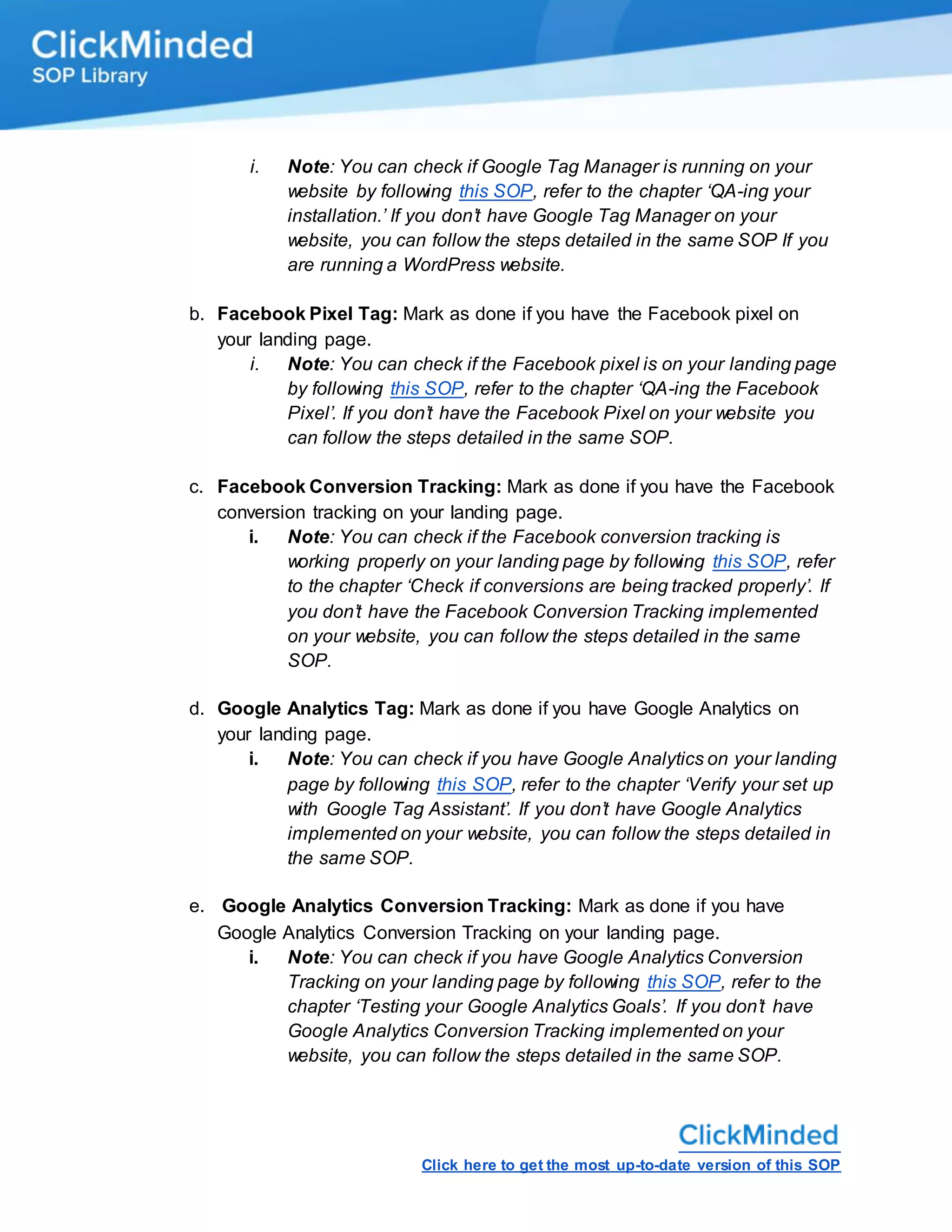 Clickminded SOP Library | DOCX