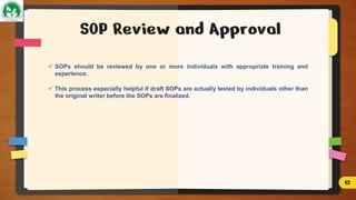 Standard Operating Procedures for different solid dosage forms | PPTX