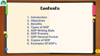 Standard Operating Procedures for different solid dosage forms | PPTX