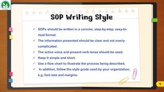 Standard Operating Procedures for different solid dosage forms | PPTX