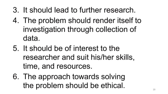 SOP (statement of the problem) research 1.pptx | Education