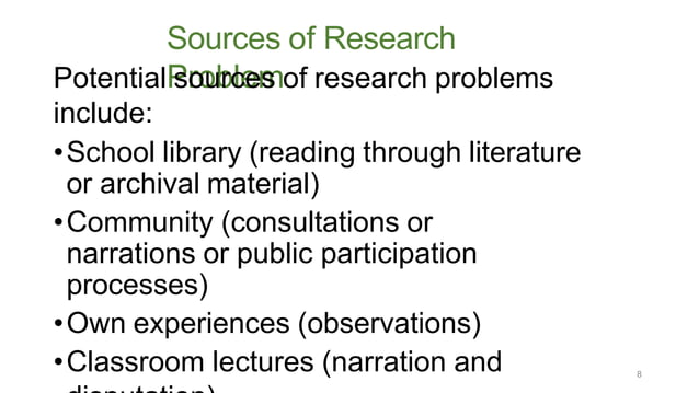 SOP (statement of the problem) research 1.pptx | Education