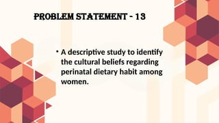 Problem statement of Obstetrics and gynecology | PPTX